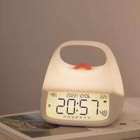 China Quartz Motivity Portable Clock Attractive Orange Dot Design for Fashionable Table for sale