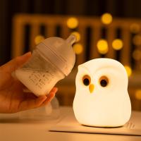 China 50000-Hour Lifespan Owl Illusory Night Light for Kids' Bedroom Decoration Small Lamp Sizes for sale