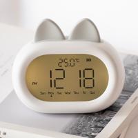 China Wholesale Modern LED Alarm Clock China Supplier's Multi-Color Cute Rabbit Design ABS Quartz Material for Bedrooms for sale