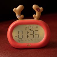 China Wholesale Modern LED Alarm Clock China Supplier's Multi-Color Cute Rabbit Design ABS Quartz Material for Bedrooms for sale