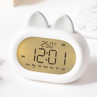 China Wholesale Modern LED Alarm Clock China Supplier's Multi-Color Cute Rabbit Design ABS Quartz Material for Bedrooms for sale