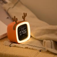 China Modern Cute Baby Quartz Alarm Clock with Night Light Digital Bedside Clock for Kids Inspired Design Similar to TV Girls' Bedroom for sale