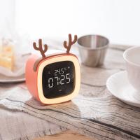 China Modern Cute Baby Quartz Alarm Clock with Night Light Digital Bedside Clock for Kids Inspired Design Similar to TV Girls' Bedroom for sale