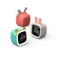 China Modern Cute Baby Quartz Alarm Clock with Night Light Digital Bedside Clock for Kids Girl's Bedroom TV Inspired Design for sale
