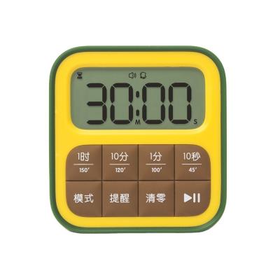 China Customized Modern Fruit-Shaped Quartz Motivity Bedroom Desk Clock Cube Fruit Timer for sale