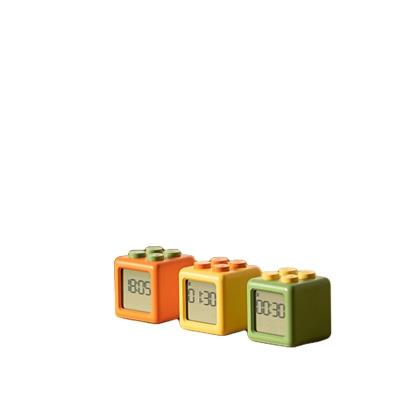 China ABS Electric Led Table Clock With Modern Design Style For Custom Block Timer In Bedrooms for sale