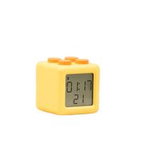China Design Square ABS Table Clock with Professional Minimalist and Decorative Block Timer for sale
