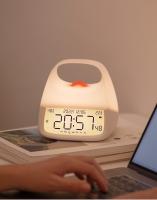 China ABS Orange Dot Desk Clock for Bedroom Charming and Adorable Design Quartz Motivity for sale