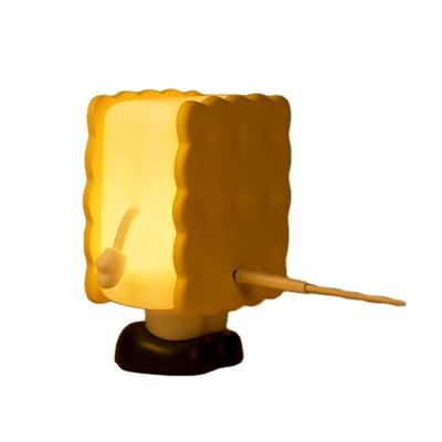 China Wireless Rechargeable Touch Sensor Color-Changing Led Cute Biscuit Bedroom Night Light for sale