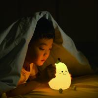 China Hot Selling Product Cute Animal For Kids Bedroom Dimmable Bedside Table Lamp Cute Pear Led Night Light for sale