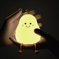 China Hot Selling Product Cute Animal For Kids Bedroom Dimmable Bedside Table Lamp Cute Pear Led Night Light for sale