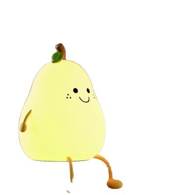 China Manufacturer Wholesale Dimmable Touch Control And Color-Changing Cute Pear Led Lamp Bedroom Night Light for sale