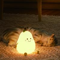 China Manufacturer Wholesale Dimmable Touch Control And Color-Changing Cute Pear Led Lamp Bedroom Night Light for sale