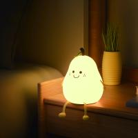 China Manufacturer Wholesale Dimmable Touch Control And Color-Changing Cute Pear Led Lamp Bedroom Night Light for sale