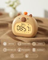 China Quartz Motivity Capybara Clock and Unique Design for Kids' Fashion Bedroom Table for sale