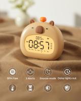 China Quartz Motivity Capybara Clock and Unique Design for Kids' Fashion Bedroom Table for sale