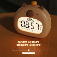 China Modern Design Digital Table Alarm Clock with Cute Backlight Smart Quartz Wake-up Light for Kids Analog-Digital Dual Function for sale