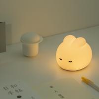 China Dream rabbit emotion lamp Night Light Cute Animal Silicone NurseryRechargeable For Bedrooms for sale
