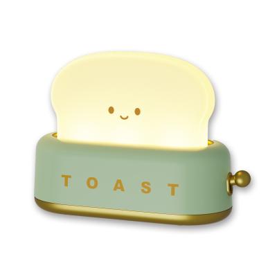 China LED Night Light Toaster Modern Design Timer Adjustable Brightness Rechargeable Power Source Best Gift Women Boys Small Bedroom for sale