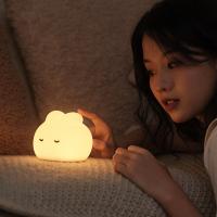 China Dream rabbit emotion led night light lamp Timing LED Night Light USB Rechargeable lamp Adjustable Brightness Cute Bedroom Lamp for sale