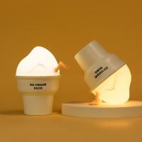 China Modern LED Night Light Lamp with Cute Design USB Rechargeable & Timing Brightness Switch Control for Bedroom & Living Room for sale