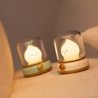China USB Rechargeable Timable LED Night Light Retro Kerosene Lamp Bedside Lamp Silicone Candle Light Small 60 Modern USB DC 5V Ltd. for sale