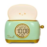 China Toaster Lamp LED Night Light,Cute Bedroom Lamp, Alarm Clock & Adjustable Brightness,Best Gifts for Women Boys Teenagers for sale