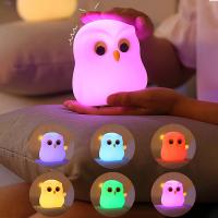 China Bedroom Owl Illusory LED Night Light with Color Changing and USB Rechargeable Design for sale