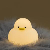 China Duck Shaped Timing LED Night Light USB Rechargeable Adjustable Brightness Bedroom Lamp for sale