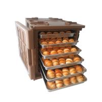 China Plastic Bakery Bread Pizza Baking Trays Carrier Transport Box Insulated Food Delivery Box for sale