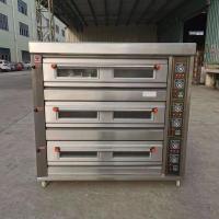 China Raw Material Flour 3 Decks 9 Trays Gas Bakery Deck Oven 1760*890*1770mm for Food Shop for sale
