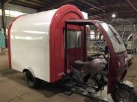 China 3 Wheel Mobile Electric /Gasoline Tricycles Food Truck for Vegetable Processing Plant for sale