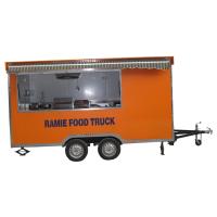 China Fast Food Trailer in United States with Kitchen Equipment and Small Mobile Kitchen for sale