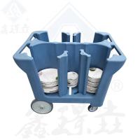 China Kitchen Equipment Food Warm Rotomolding Dish Cart with Big Wheels and Customized Color for sale
