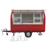 China Customized Stainless Steel Mobile Bar Trailer for Ice Cream Truck Coffee Van Food Trailer for sale