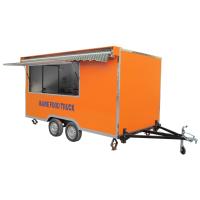 China Street Outdoor Fast Food Truck with 4 Road Wheels and Snack Food Making Equipment for sale