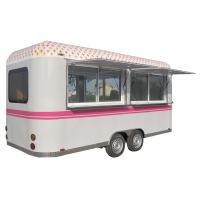 China Street Outdoor Fast Food Truck with 4 Road Wheels and Snack Food Making Equipment for sale