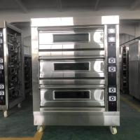 China Multifunction 3 Deck 6 Trays Electric Bakery Oven for Bread and Cake Made from Soybean for sale