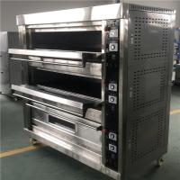 China Multifunction 3 Deck 6 Trays Electric Bakery Oven for Bread and Cake Made from Soybean for sale