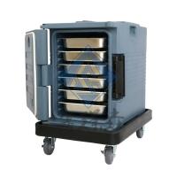 China Food Display Black Insulated Commercial Catering Warmer Transport Container Trolley for sale