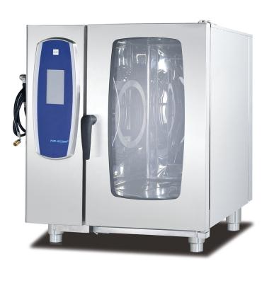 China 8-tray gas convection combi oven for baking French bread CE certified and 18.6kw power for sale