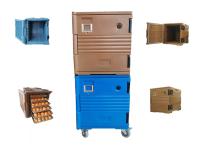 China Food Storage Box Carrier with Casters Grey LLDPE Food Warmer Electrical Carrier for sale