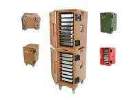 China Food Storage Box Carrier with Casters Grey LLDPE Food Warmer Electrical Carrier for sale