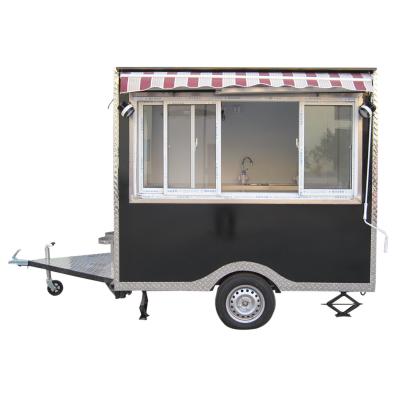 China Commercial Catering Concession Trailer with 4 Road Wheels and Fully Equipped Kitchen for sale