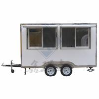 China Tow Bar Trailer Street Food Trucks Miami Ice Cream Galvanized Food Trailer Drinks Hot Dog Coffee Cart for Bakery for sale