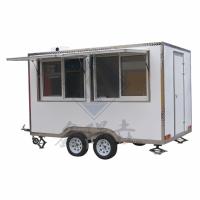 China Tow Bar Trailer Street Food Trucks Miami Ice Cream Galvanized Food Trailer Drinks Hot Dog Coffee Cart for Bakery for sale