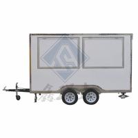 China Tow Bar Trailer Street Food Trucks Miami Ice Cream Galvanized Food Trailer Drinks Hot Dog Coffee Cart for Bakery for sale
