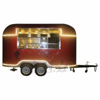 China 1.5kw Street Mobile Food Truck Cart Travel Camping Camper Trailer Van Bicycle Ice Cream Food Cart for sale