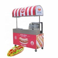 China Hot Dog Food Cart with Motorized Wheels Fully Catering Equipped and Customized Color for sale