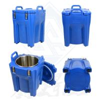 China Insulated Portable Round Barrel Beverage Cooler for Food Warming Cabinet Easy to Clean for sale